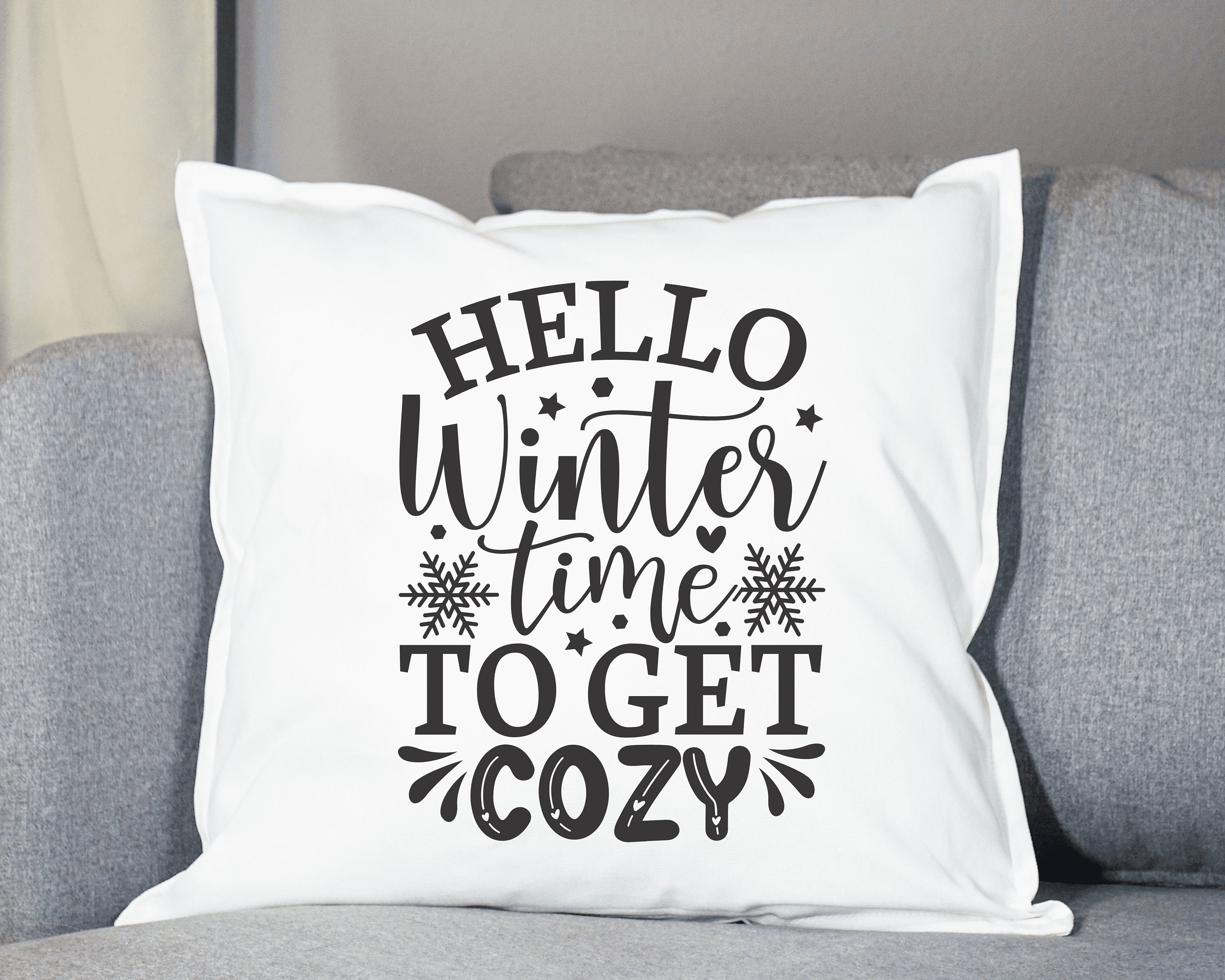 Christmas Pillowcase in the Colours of Your Choice Winter Cushion ...