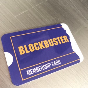 Blockbuster Membership Card -metal ID Card - Photoshoot Film Cosplay ...