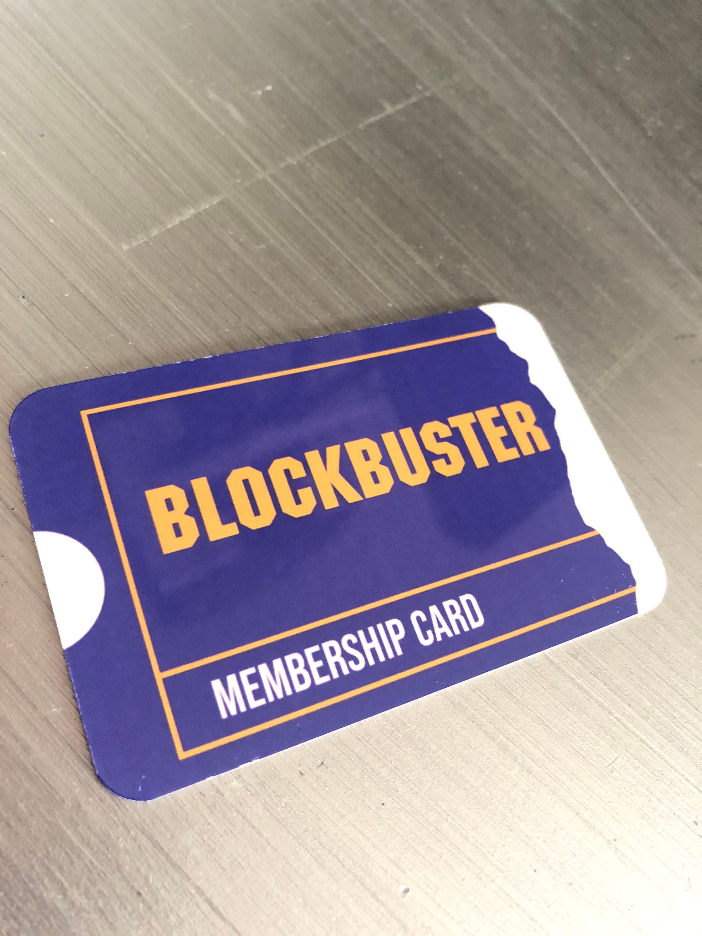 Blockbuster Membership Card -metal ID Card - Photoshoot Film Cosplay ...