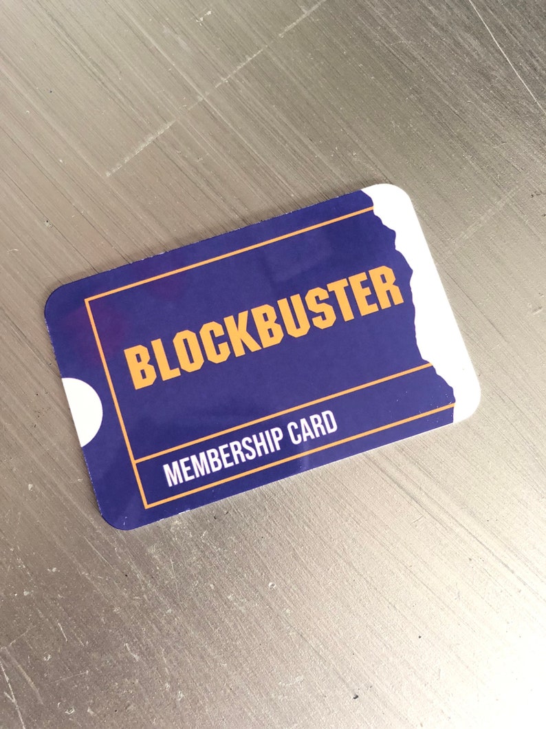 Blockbuster Membership Card -metal ID Card - Photoshoot Film Cosplay ...