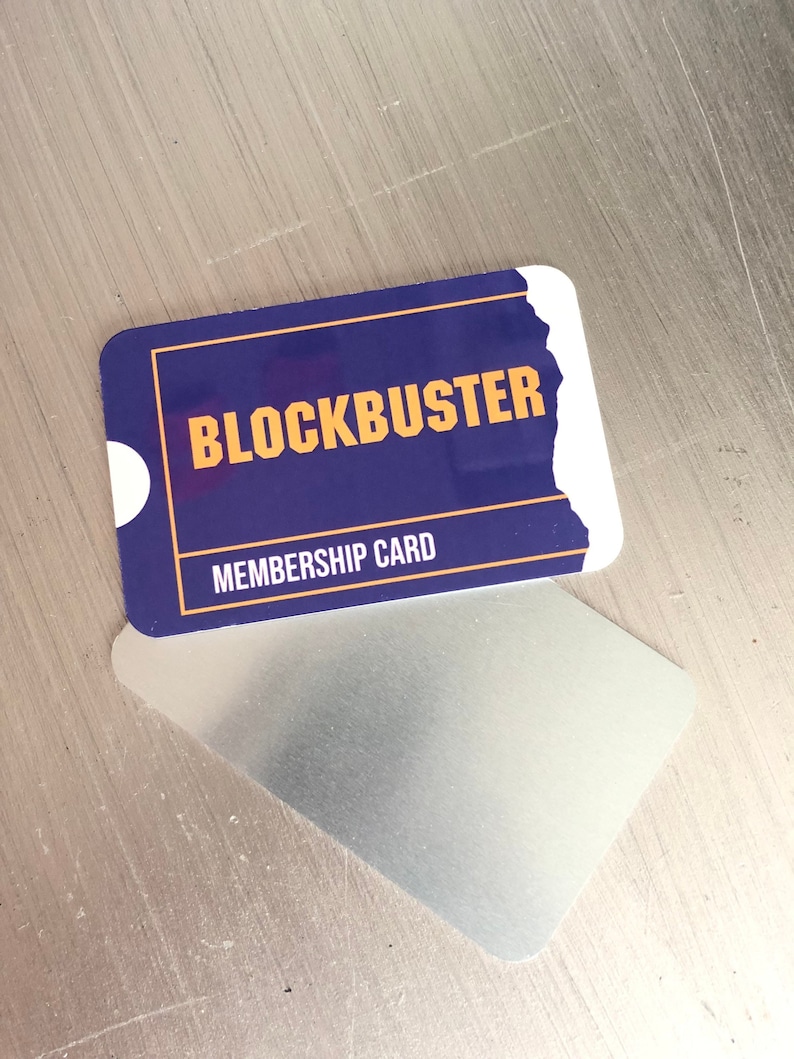 Blockbuster Membership Card -metal ID Card - Photoshoot Film Cosplay ...