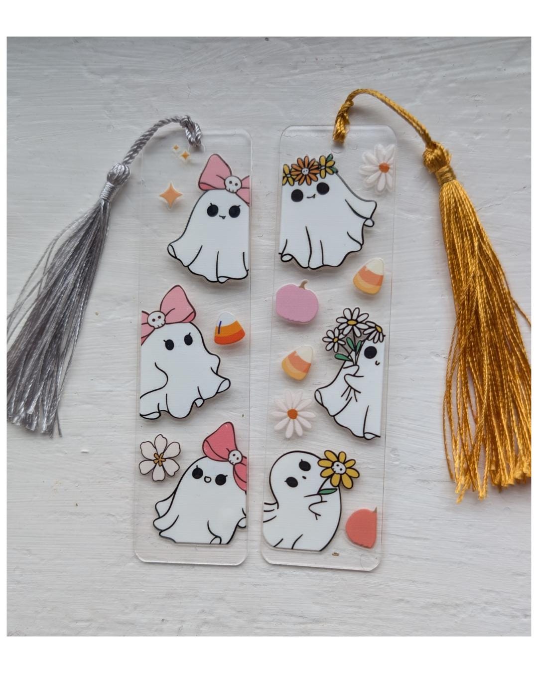 Cute Ghost Acrylic Bookmarks || Spooky || Halloween - Etsy