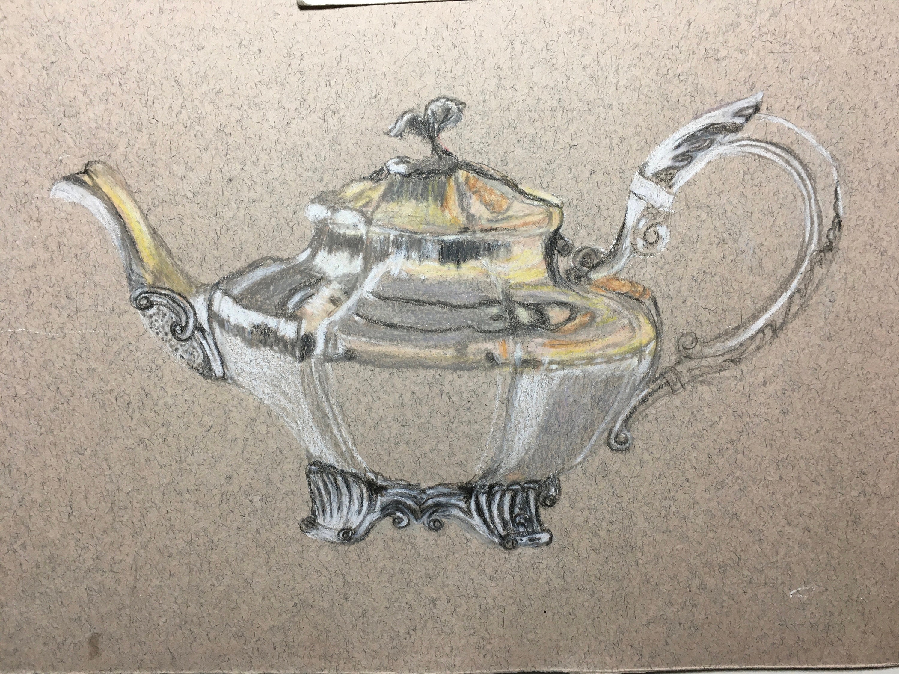 Teapot Art Print, Silver Teapot Art, 1930s Art Deco Art, Eating Area ...