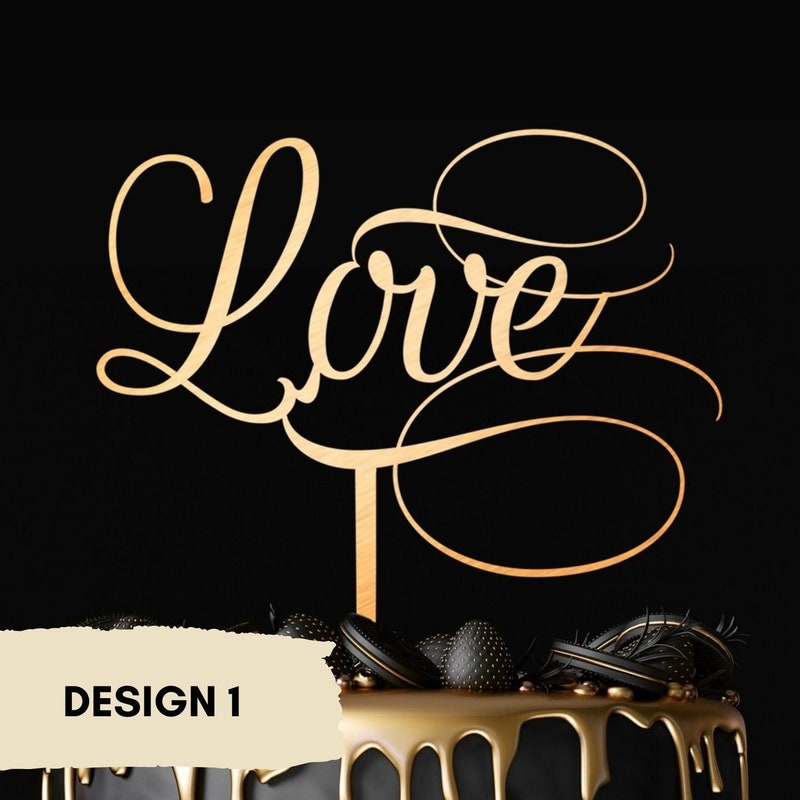 Love Cake Topper - Etsy