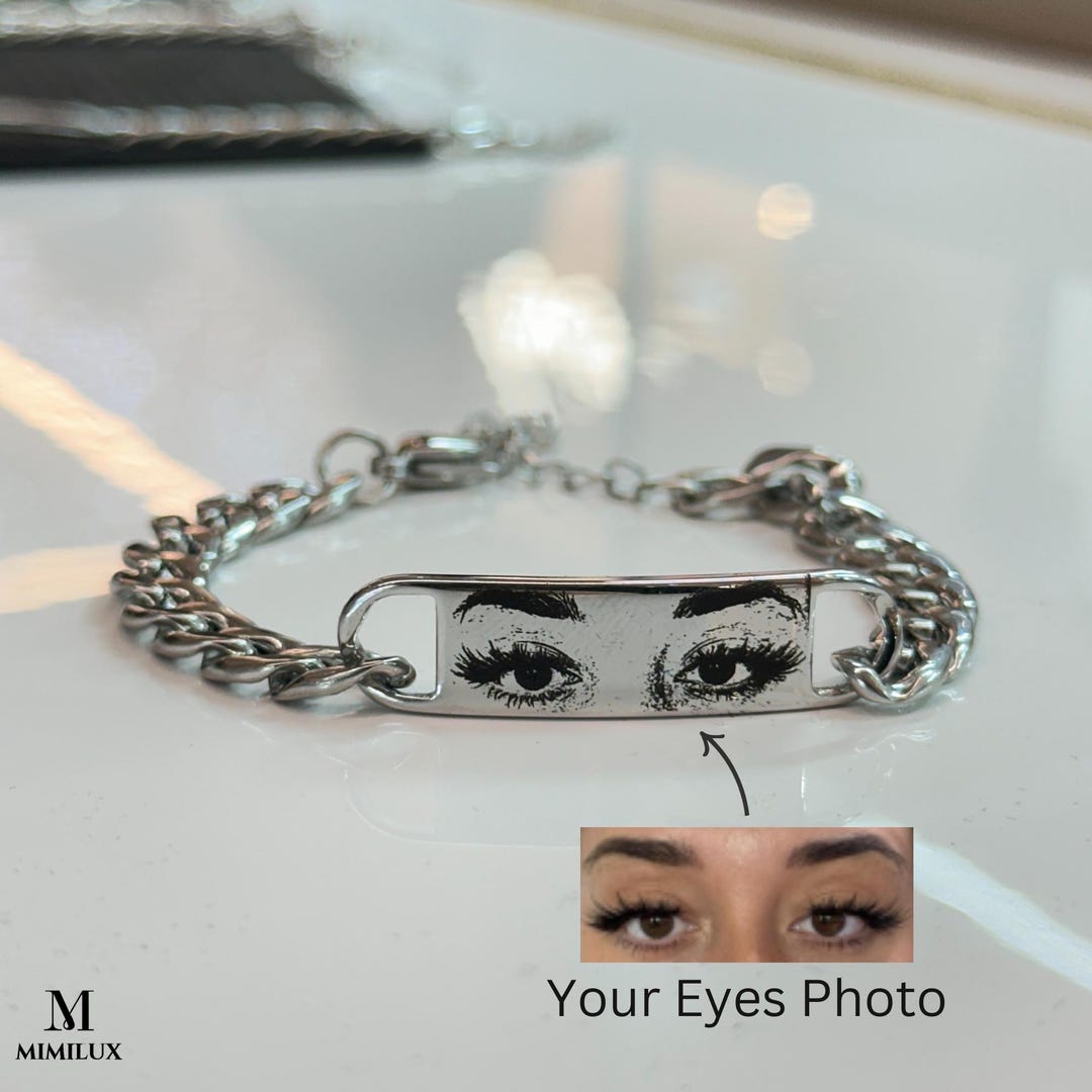 Personalized Eye Bracelet, Custom Eye Bracelet, Eye Photo Bracelet ...