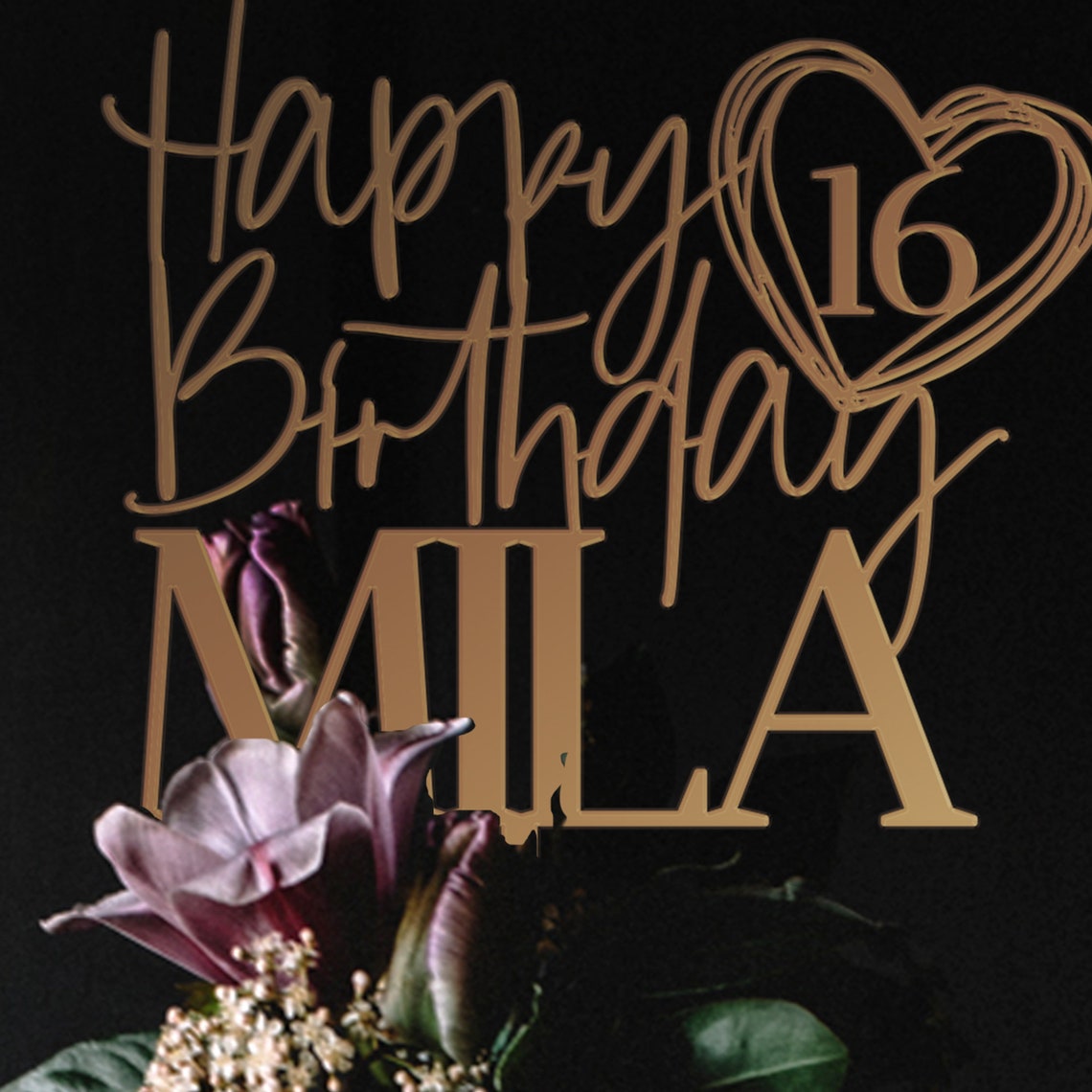 Personalised Cake Topper Original Design and Font Combined | Etsy