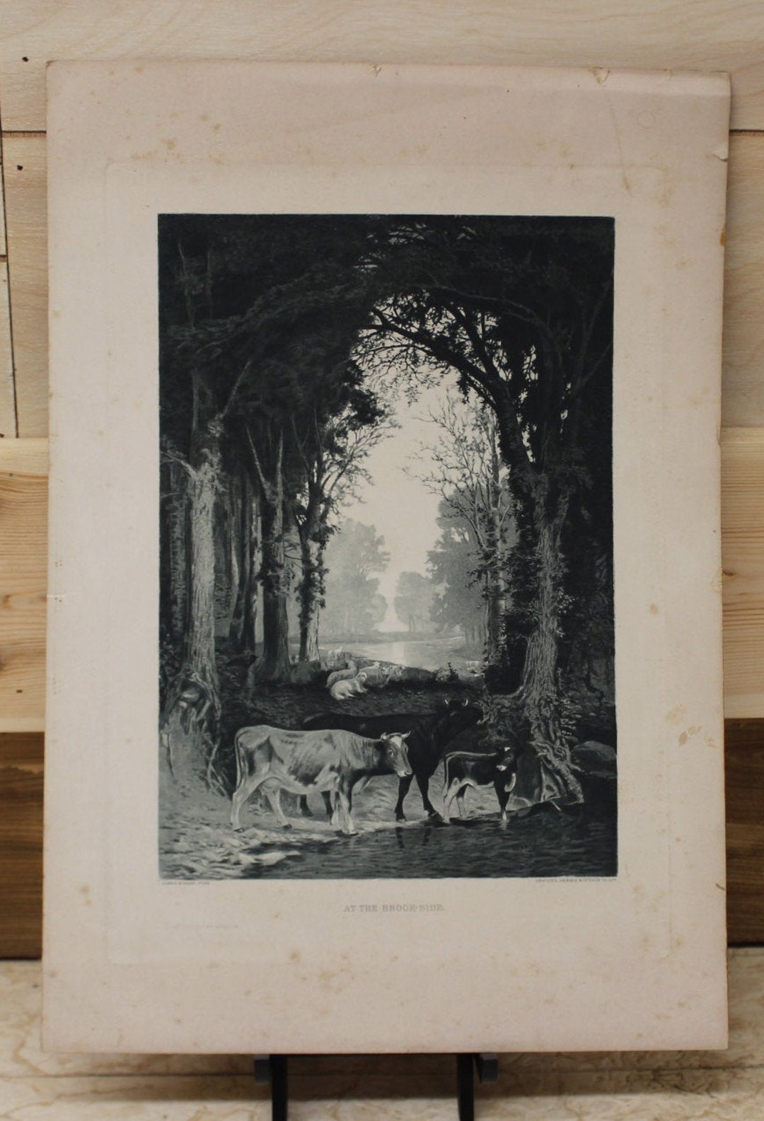 At the Brook-side James M. Hart Print - Etsy