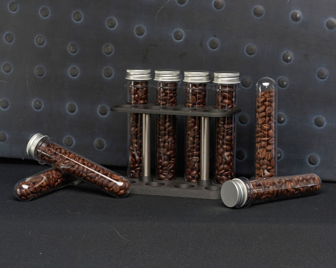 Espresso Bean Cellar Stand With Stainless Steel | Etsy