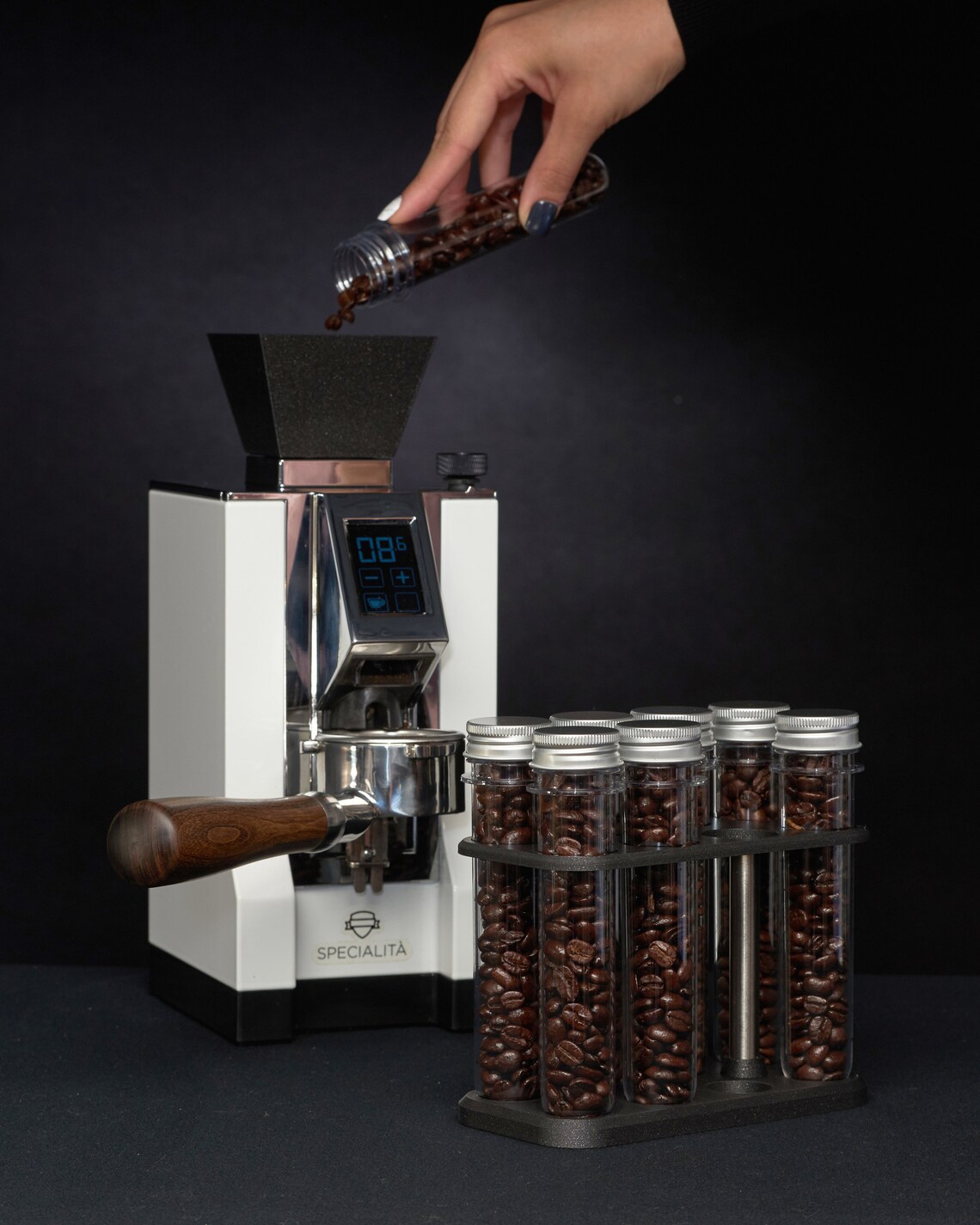 Espresso Bean Cellar Stand With Stainless Steel - Etsy Canada