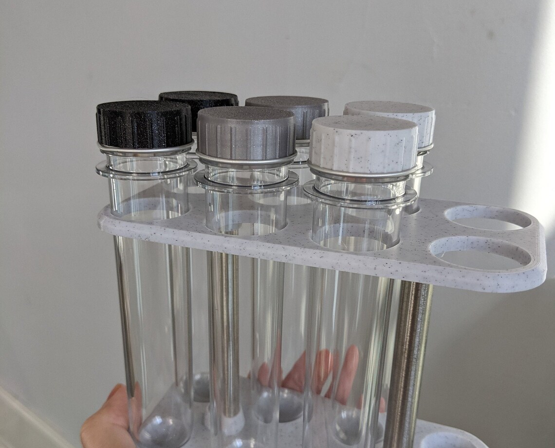 Espresso Bean Cellar Stand With Stainless Steel | Etsy