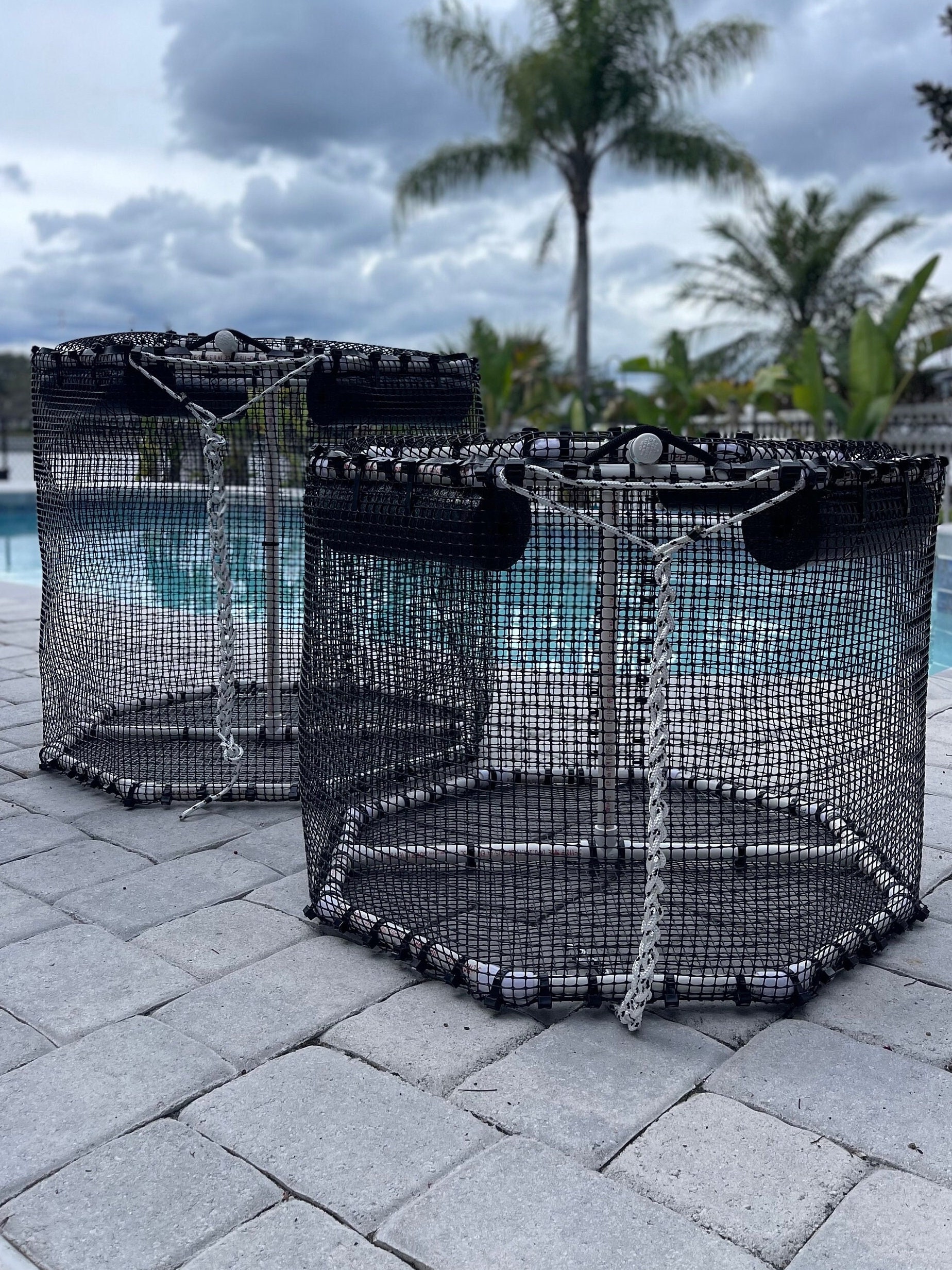 Collapsible Floating Live Bait Pen/bait Basket : 28" Wide 26" Tall - Etsy