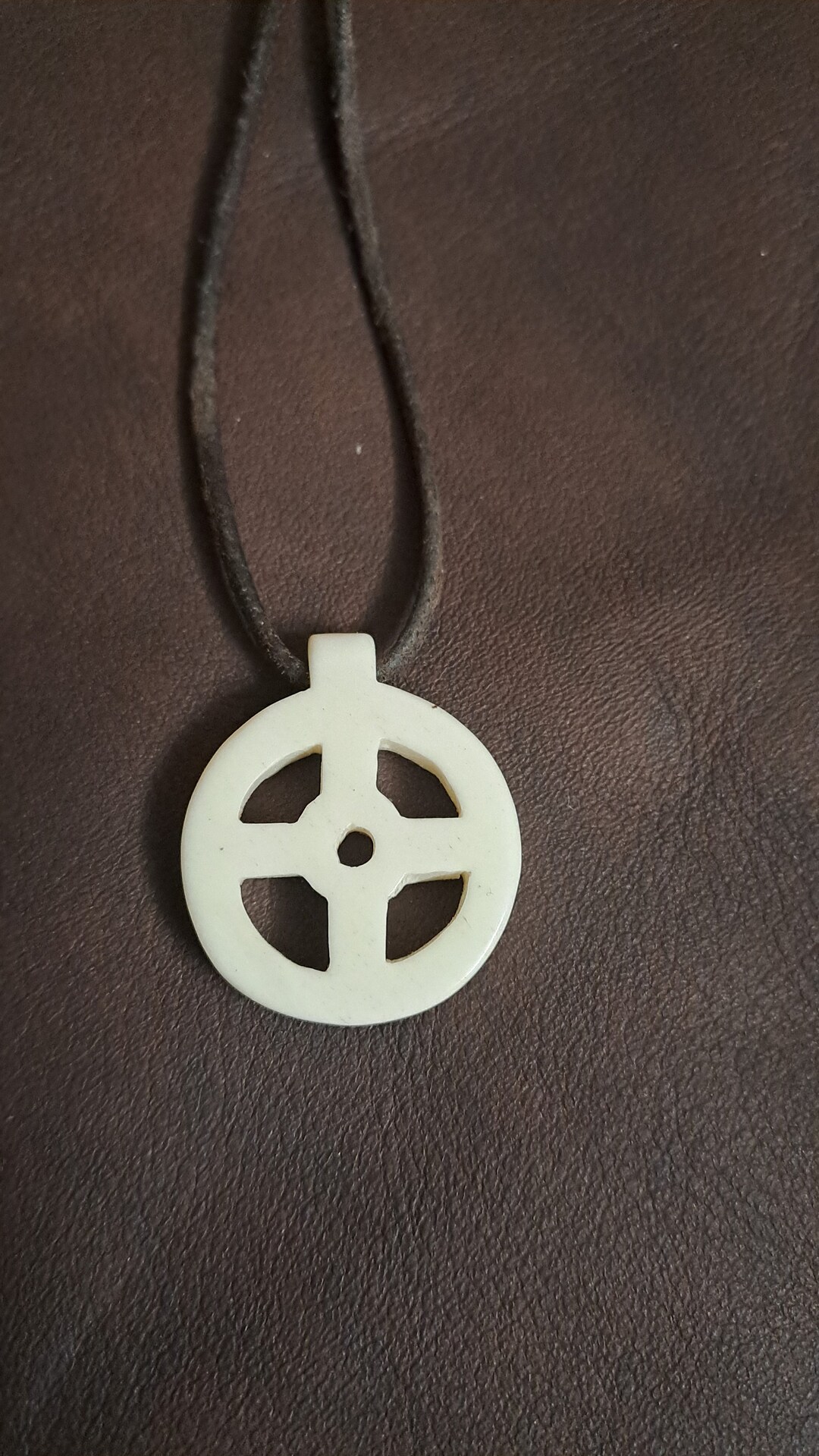 White Bone Sun Cross Pendant Norse Viking Solar Cross Pagan - Etsy