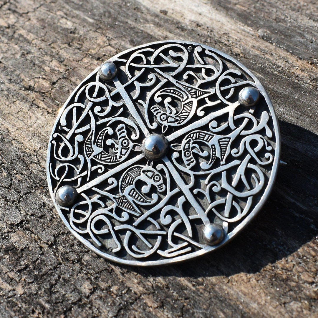 Anglo Saxon Silver Galloway Brooch Disk Brooch Fibula - Etsy