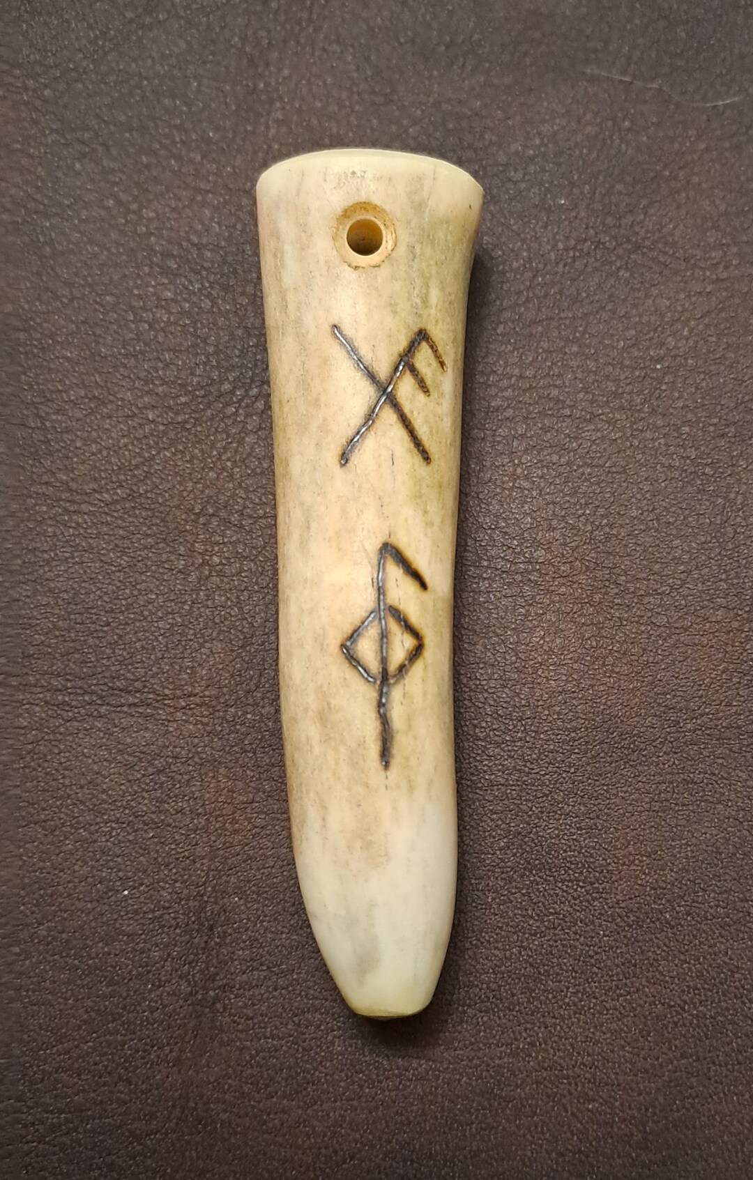 Antler Pendant Pagan Amulet Nordic Viking Bindrunes Art - Etsy