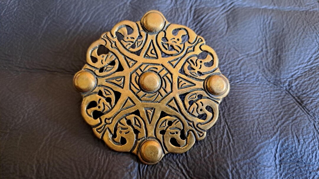 Viking Age Anglo Saxon Disc Brooch Fibula Historical Replica - Etsy