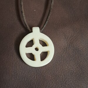White Bone Sun Cross Pendant Norse Viking Solar Cross Pagan - Etsy