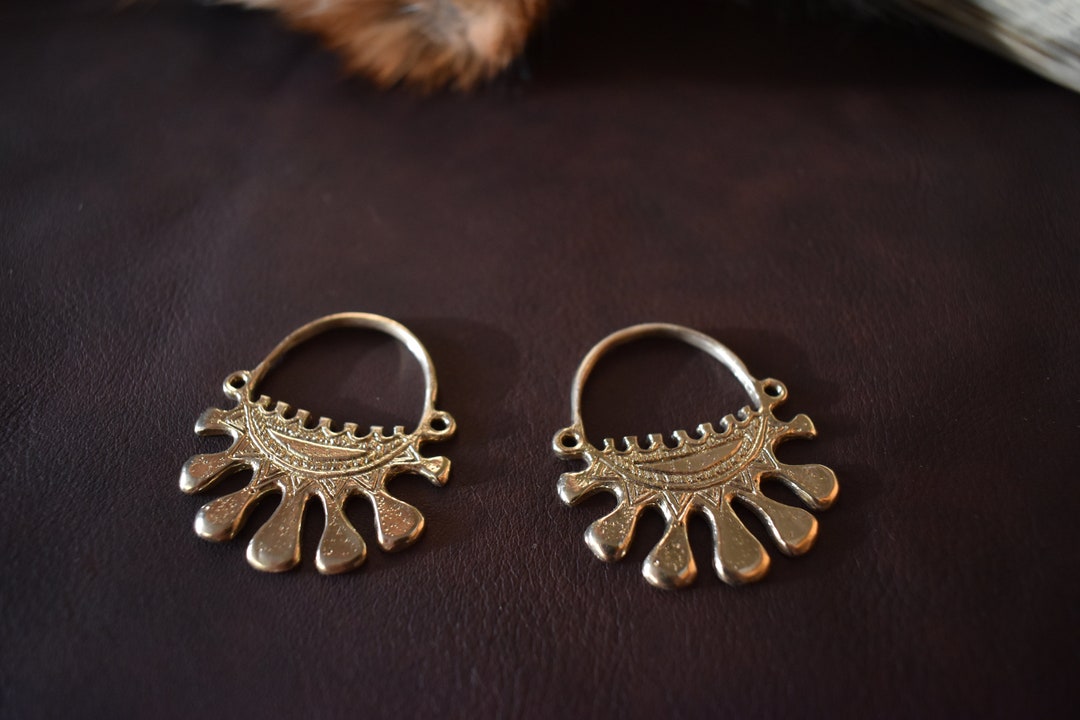 Woman Temple Rings for Reenactor Slavic Balt Viking Kievan Rus Brass ...