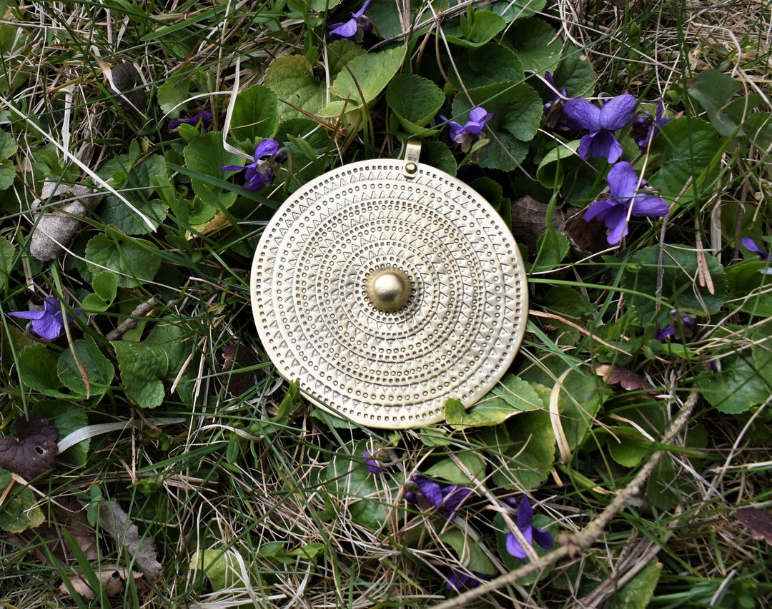 Sun Pendant Norse Viking Solar Pagan Amulet Replika Large Handforged ...