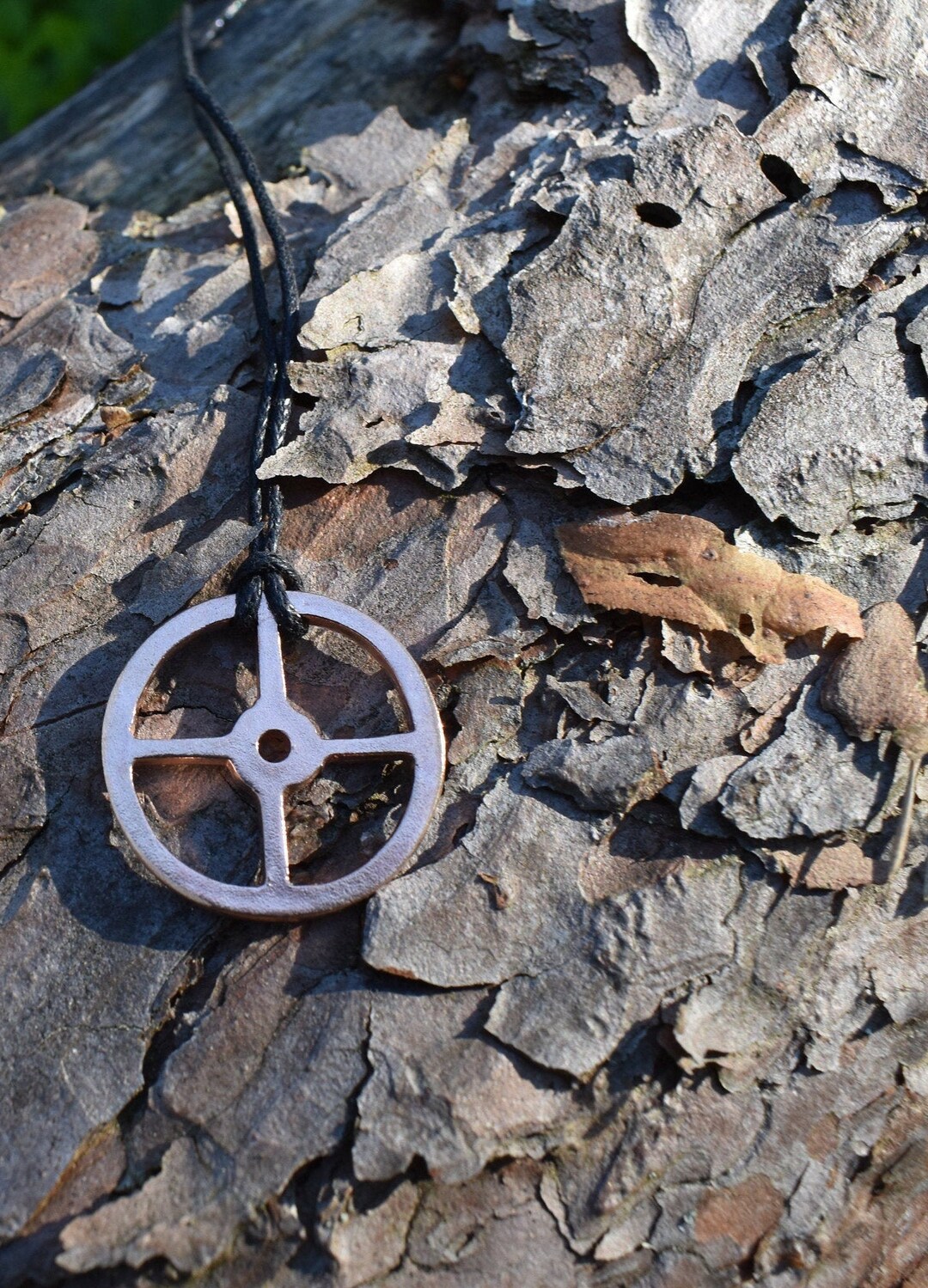Norse Solar Cross Sun Necklace Pagan Pendant Nordic Jewellery Bronze ...