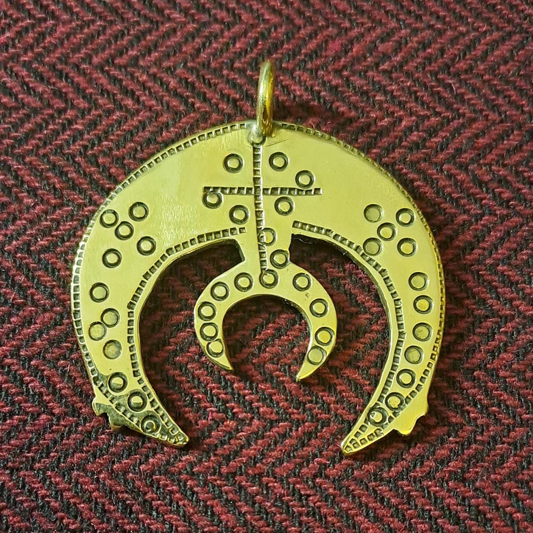 Moon Shaped Pendant Lunula Sickle Moon Pagan Viking Amulet Necklace - Etsy