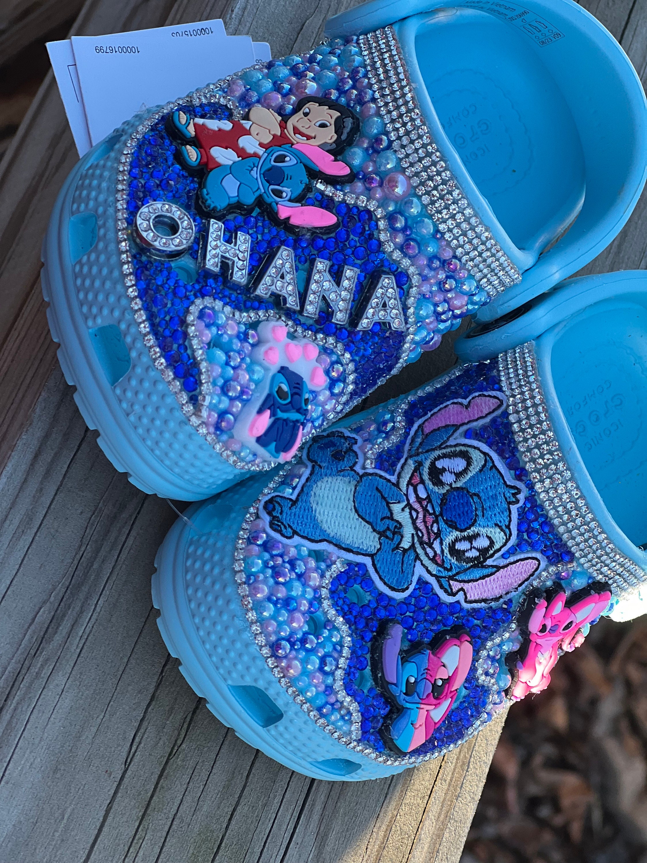 Custom Lilo and Stitch Bling Crocs - Etsy