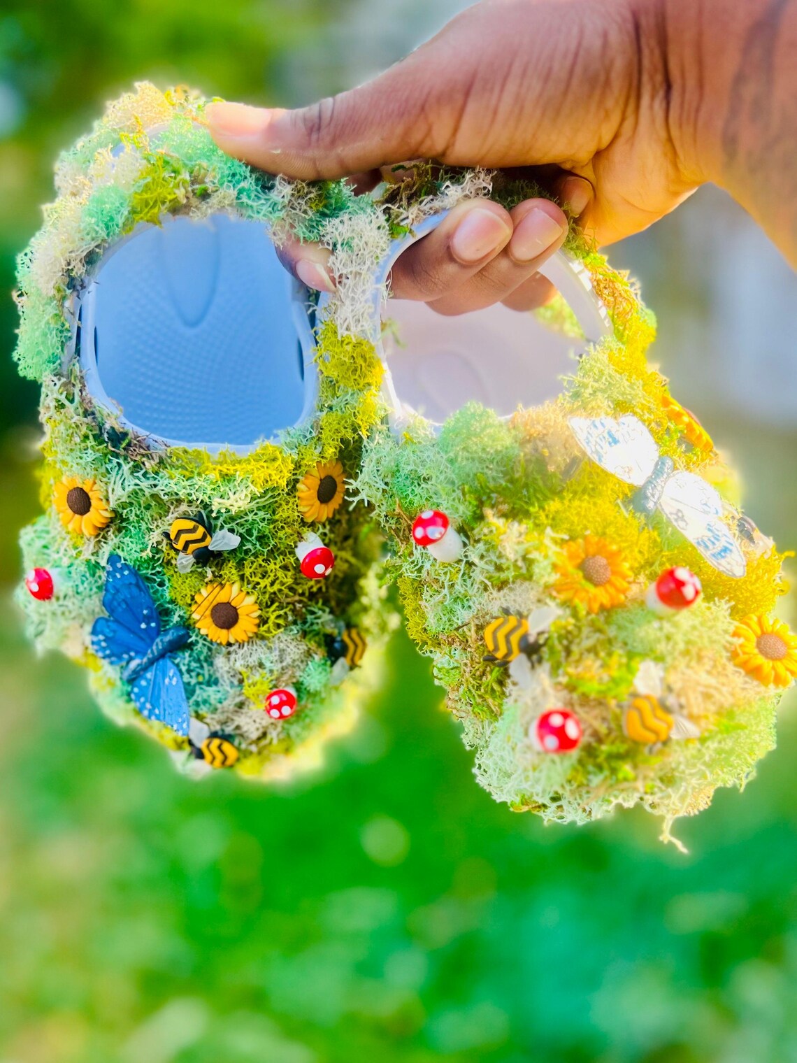 Fairy Crocs - Butterfly Shoes - Moss Crocs- Crocs for Her - Nature ...