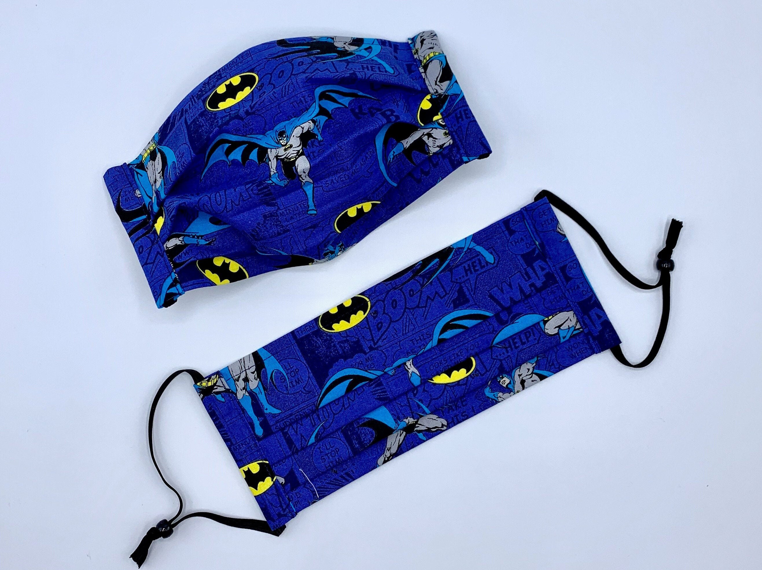 Batman Face Mask for Adults and Teens Blue Superhero Mask - Etsy