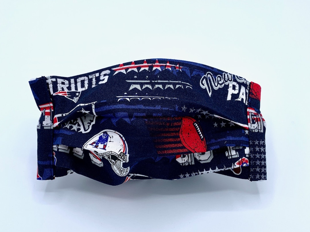 New England Patriots Face Mask: Adult Cotton Football Mask With Filter ...