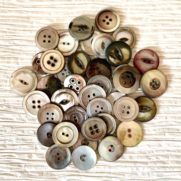 Antique Mother of Pearl Buttons - Etsy