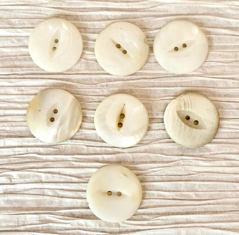 Vintage White Pearl Buttons Mother of Pearl Two and Four-hole - Etsy