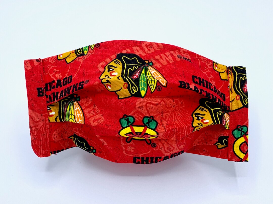 Chicago Blackhawks Face Mask: Adult Cotton Sports Mask With Filter ...