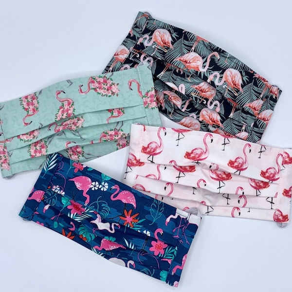 Flamingo Face Mask - Etsy