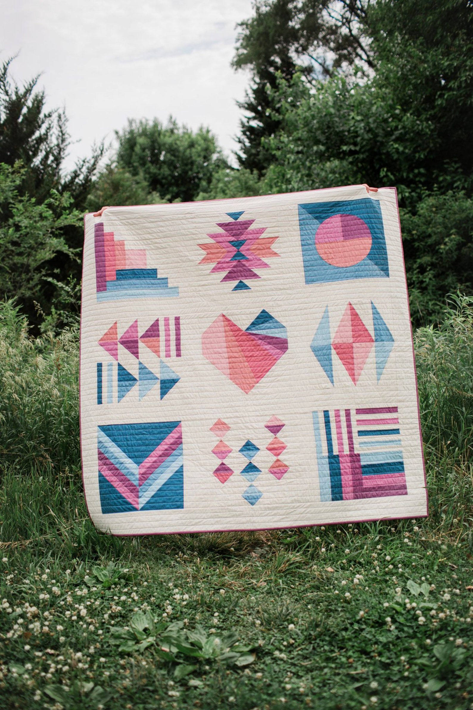 Modern Quilt Pattern Modern Sampler Quilt Pattern Sampler - Etsy