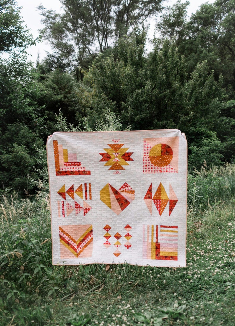 Modern Quilt Pattern Modern Sampler Quilt Pattern Sampler - Etsy