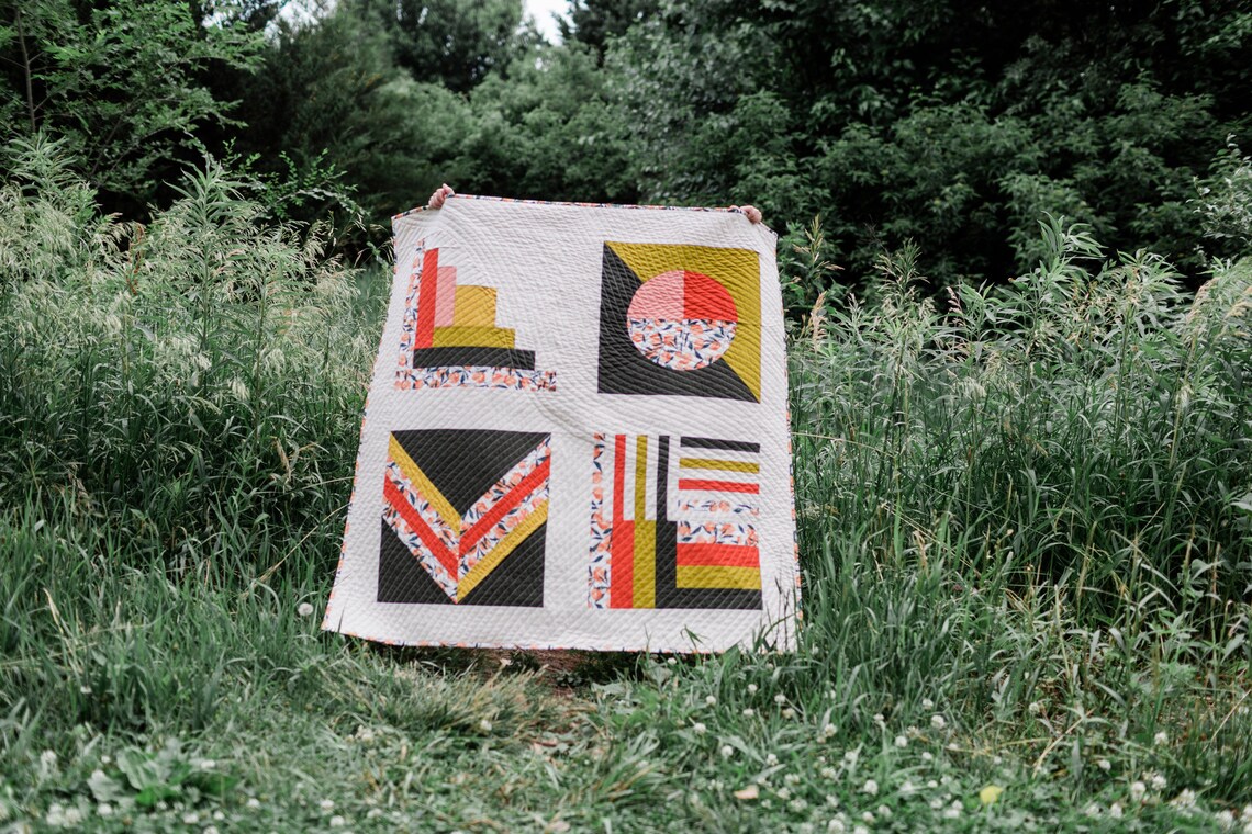 Modern Baby Quilt Pattern Modern Sampler Quilt Pattern - Etsy