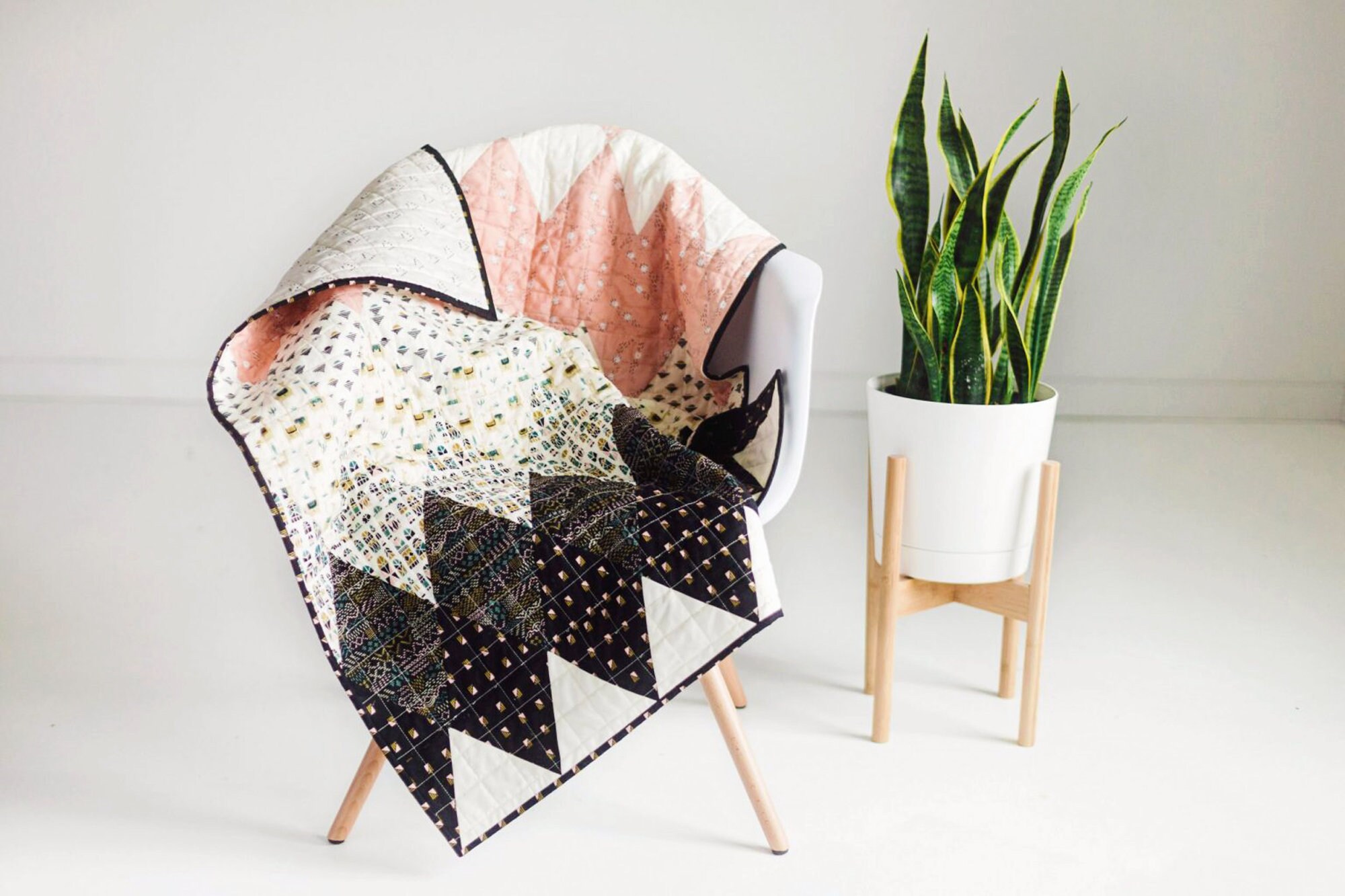 Triangle Quilt Pattern | Modern Quilt Pattern | Beginner Quilt Pattern ...