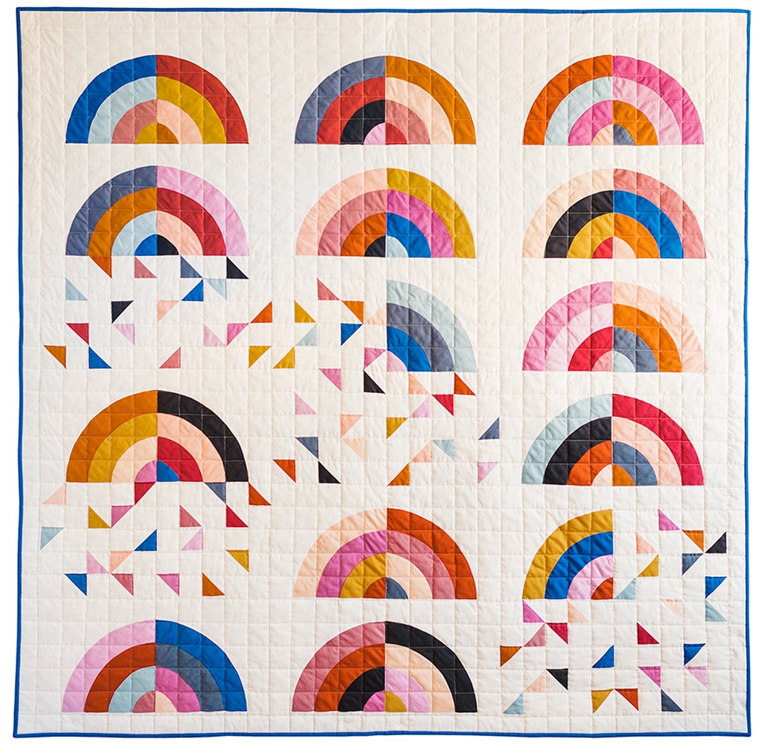 Rainbow Quilt Pattern | Modern Quilt Pattern | Fat Quarter Quilt ...