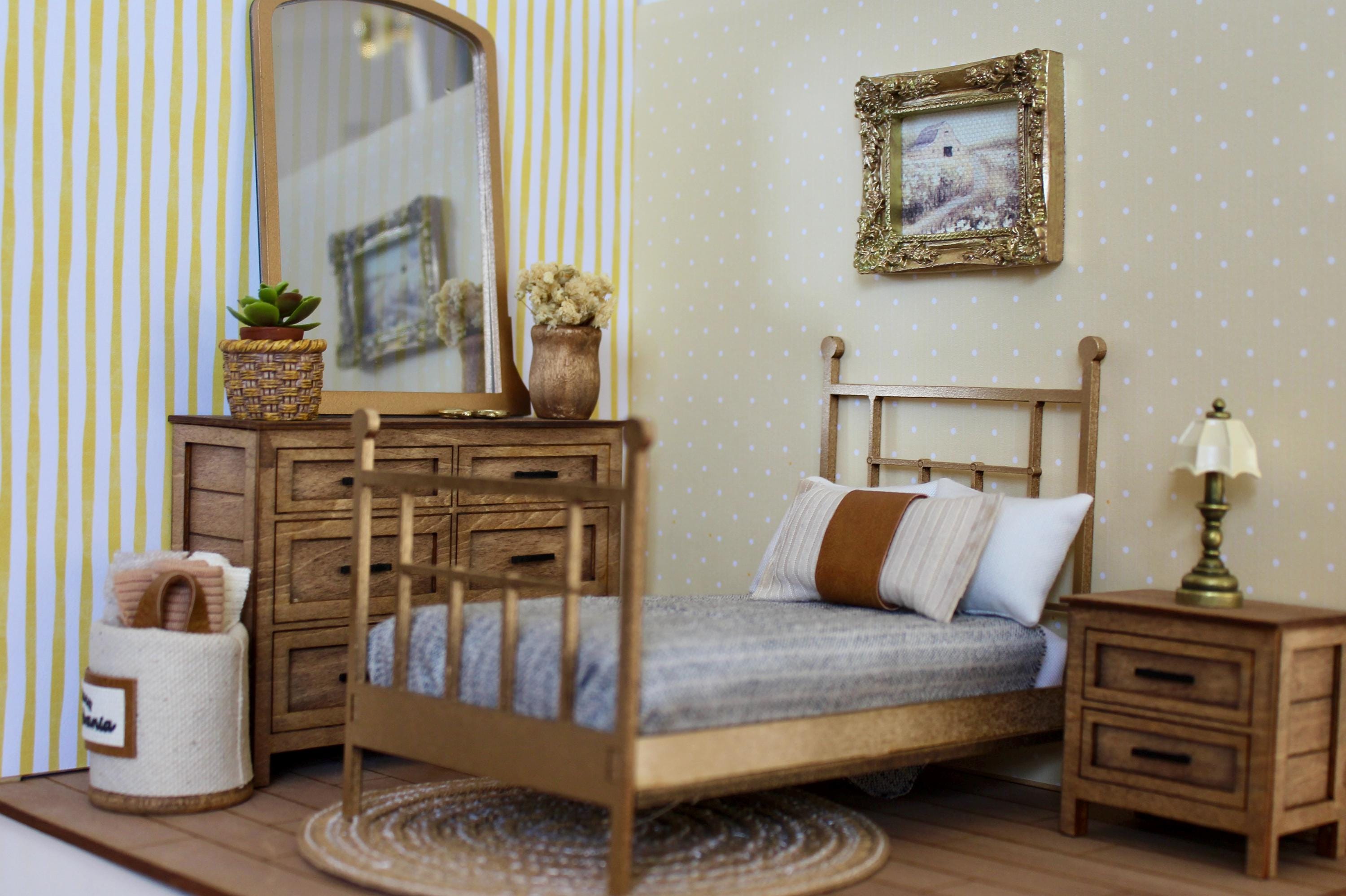 Dollhouse Printable Wallpaper | Mellow Yellow Collection | Set of 4 ...