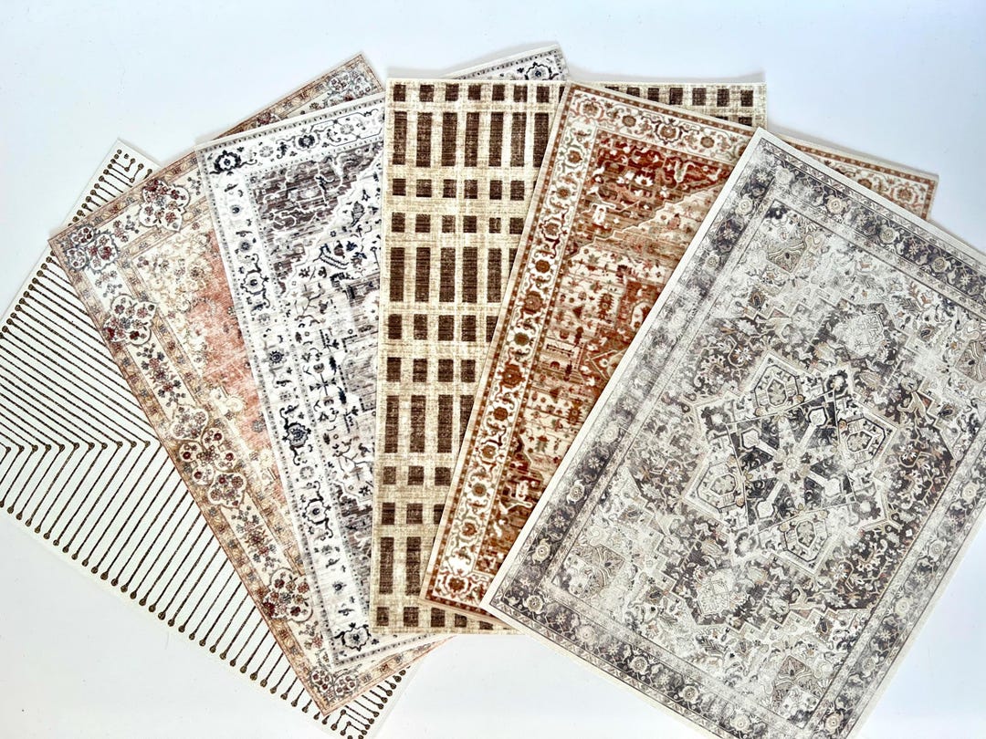 Dollhouse Area Rugs | 1:12 Scale Miniature Rugs | 4"x 6", 6"x9" Doll ...