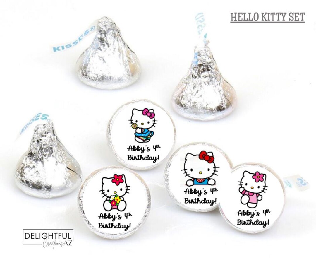 Personalized Hello Kitty Stickers: Party Favor Labels, Envelope Seals ...