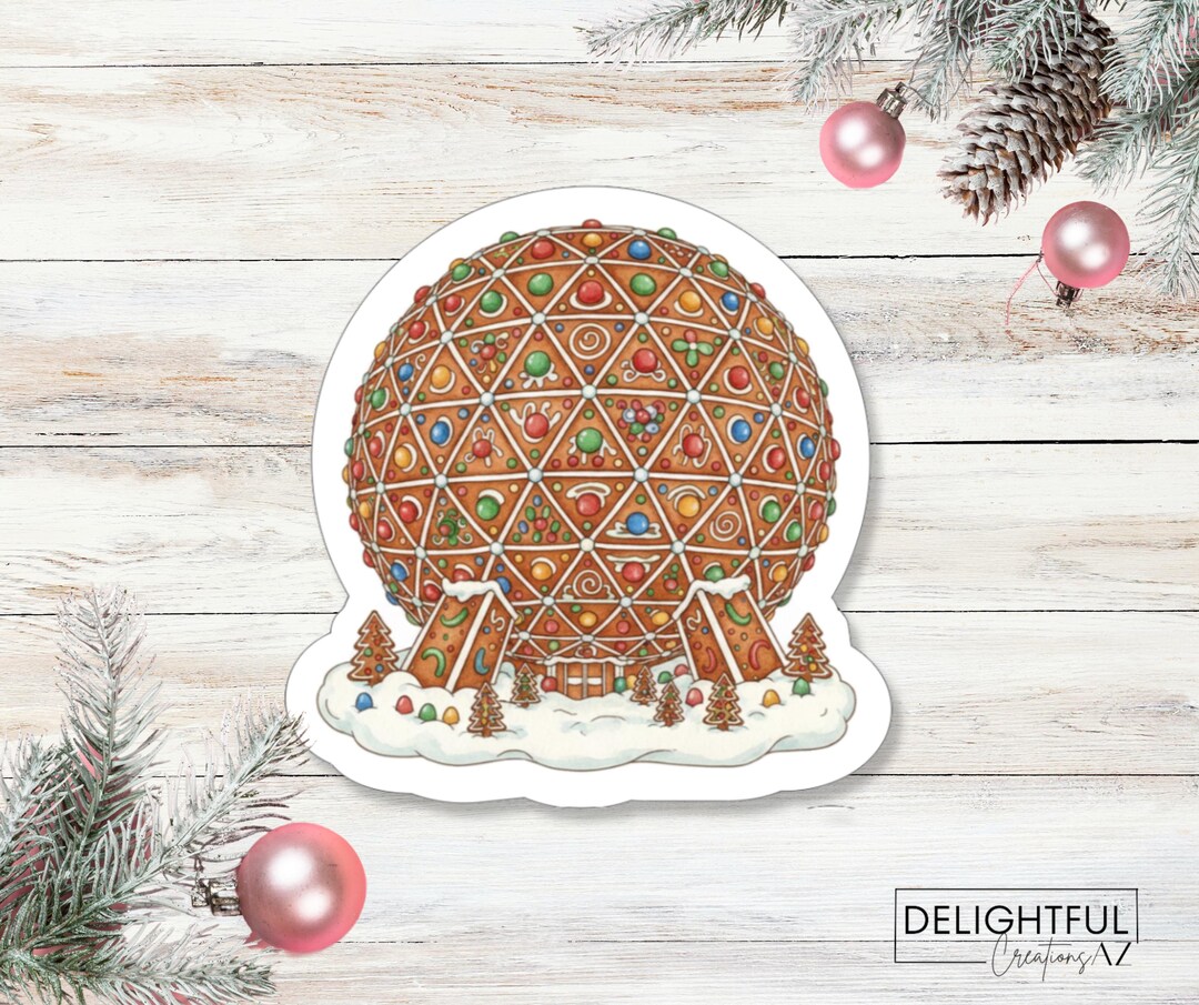 Spaceship Earth Gingerbread House Sticker | EPCOT | Festival of the ...