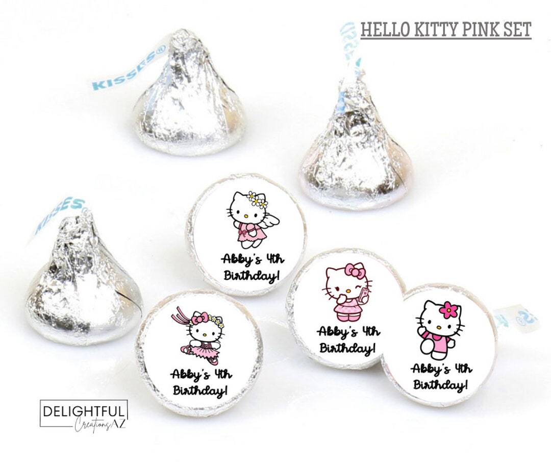 Hello Kitty | 108 Personalized Labels Stickers | Hershey Kisses | Party ...