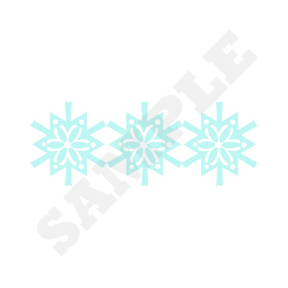 Snowflake Border SVG DXF Graphic Art Cut Files | Etsy