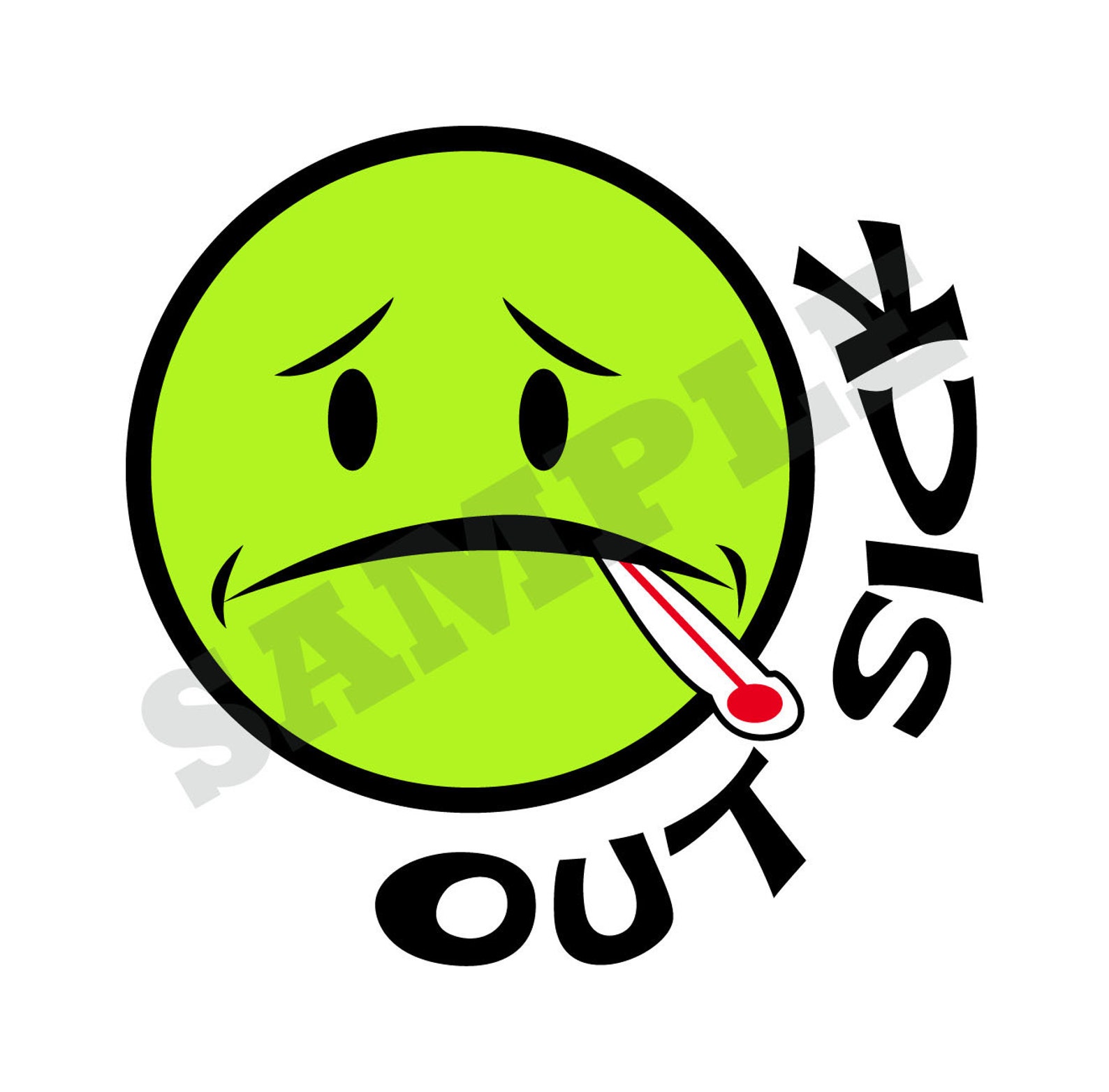 Out Sick SVG DXF Graphic Art Cut Files | Etsy