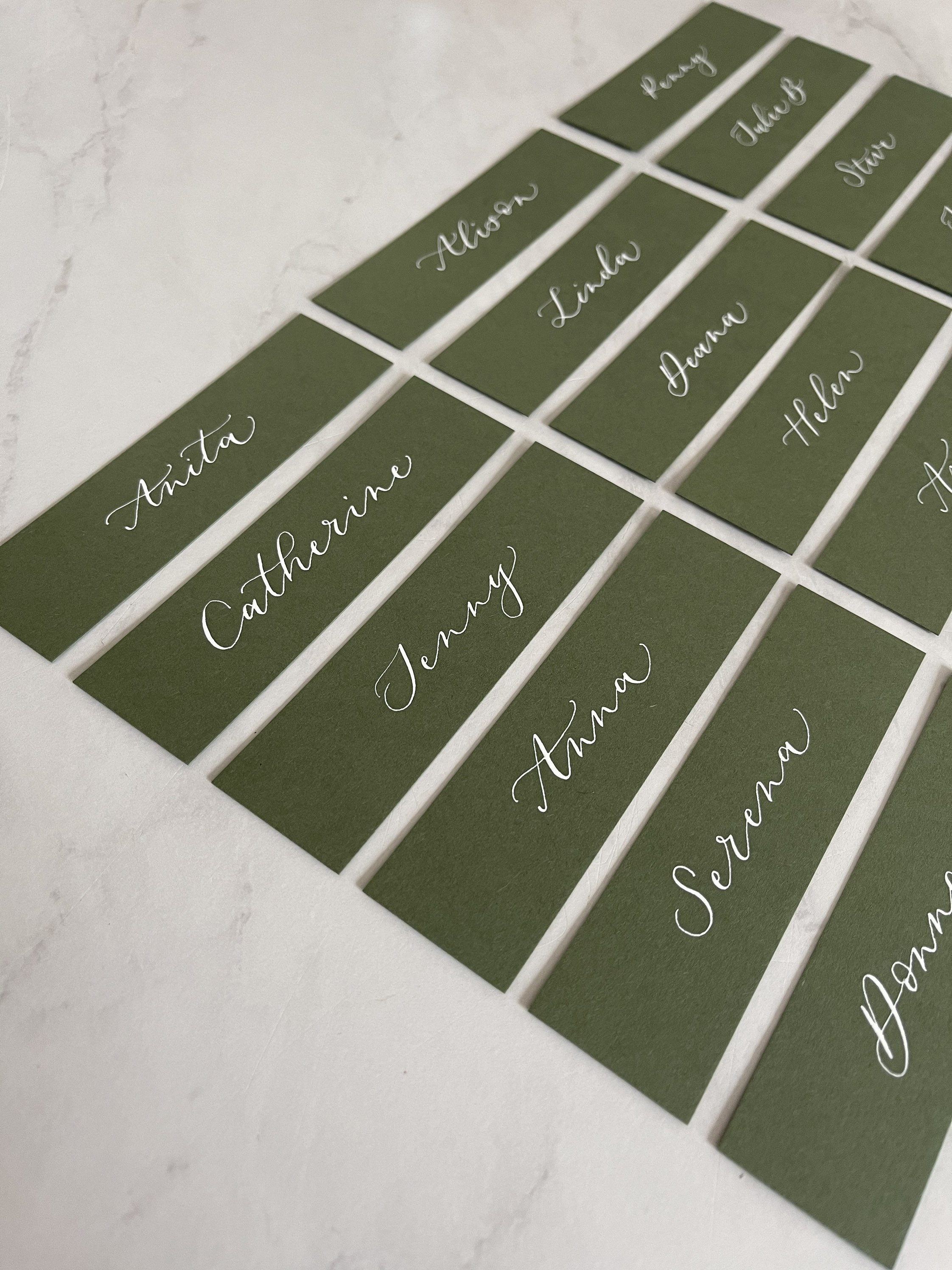 Flat Lay Place Cards Place Cards Event Place Cards Sage - Etsy