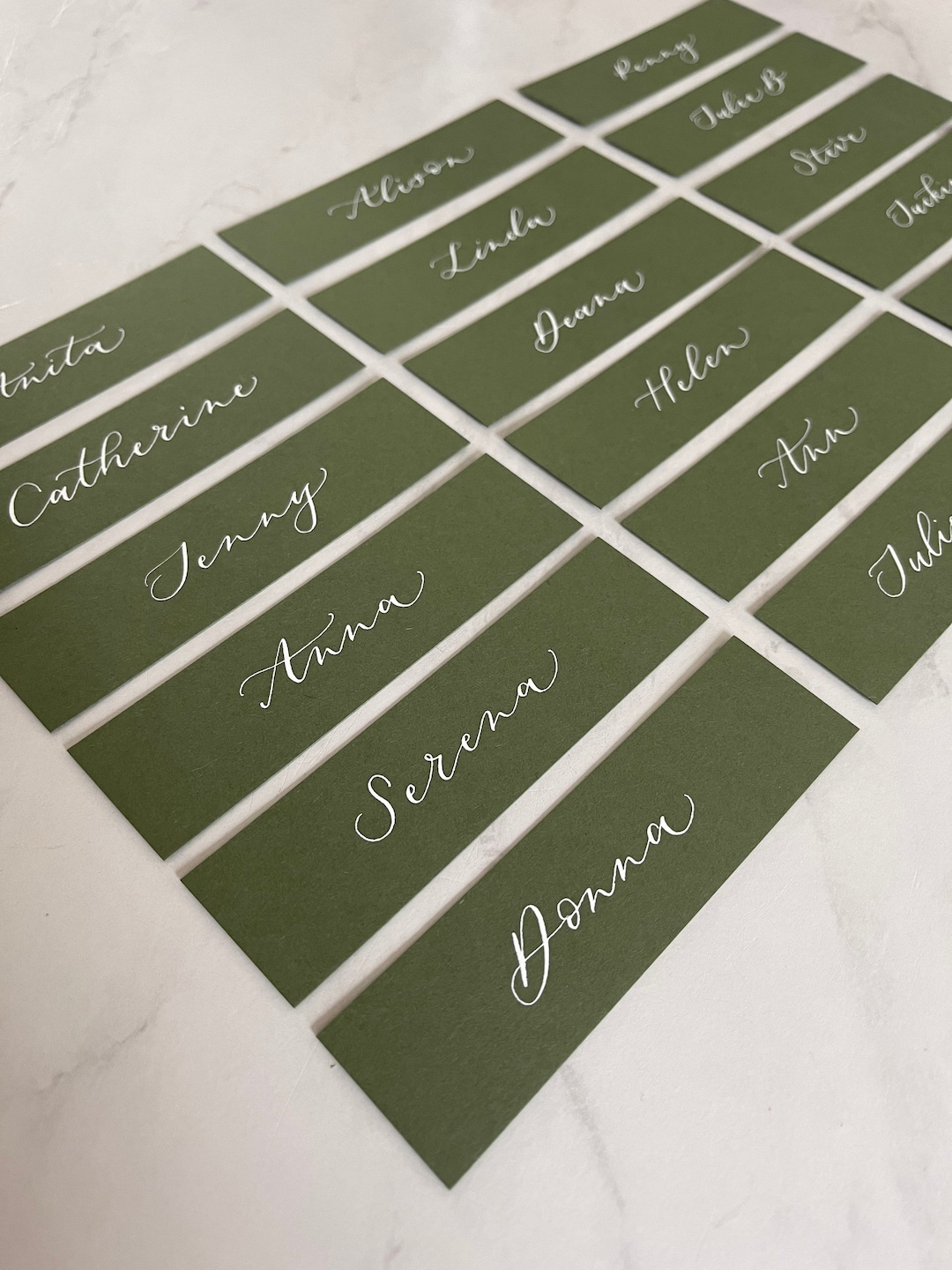 Flat Lay Place Cards Place Cards Event Place Cards Sage - Etsy