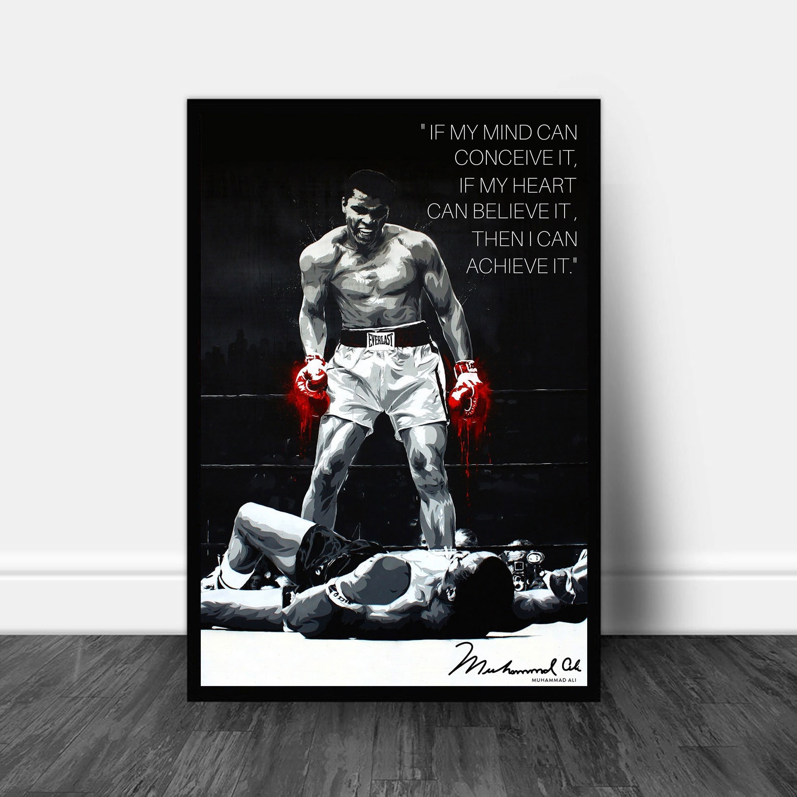 Muhammad Ali Poster Muhammad Ali Punch Wall Art Champions Of | Etsy