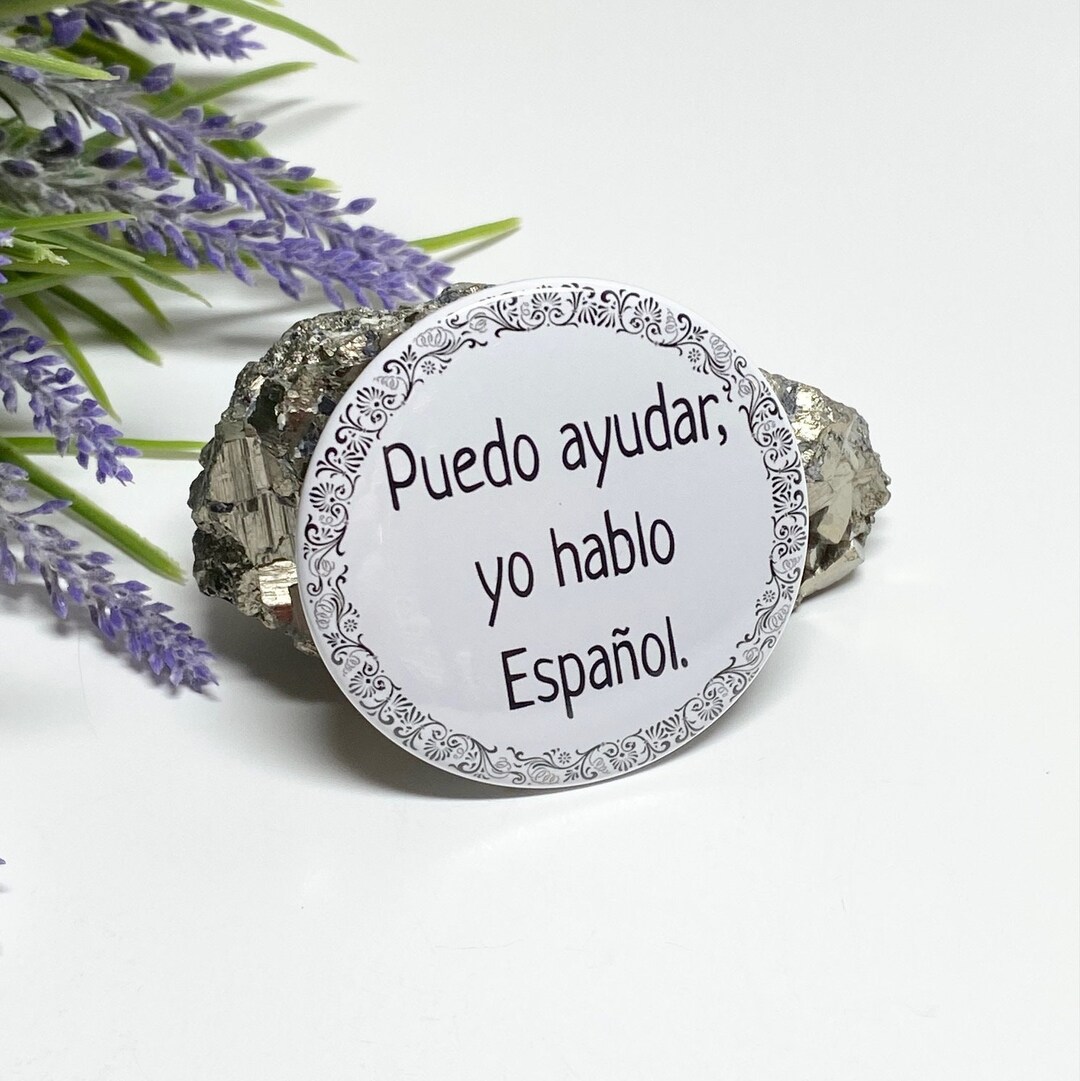 Yo Hablo Espanol Button, I Speak Spanish Button, Spanish Language Pin ...