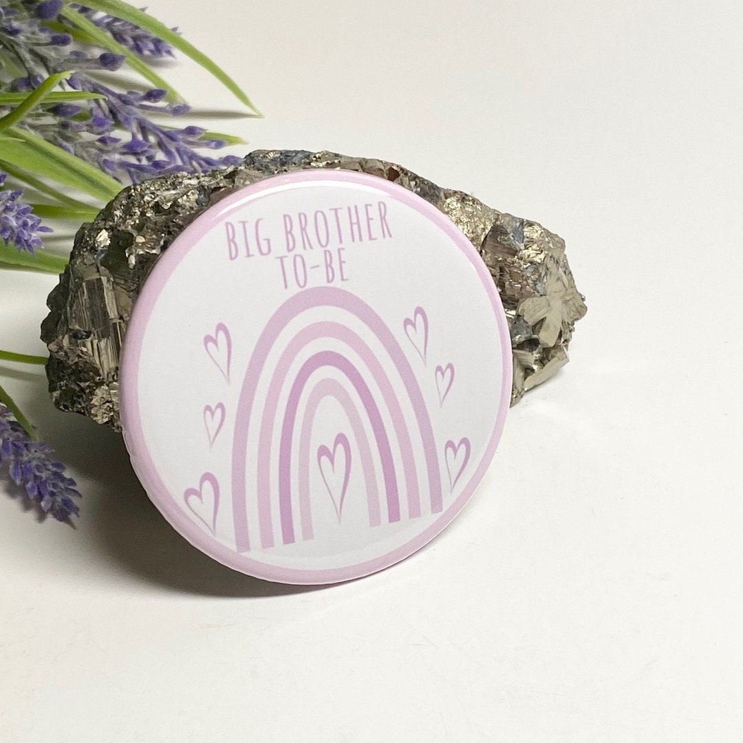 Baby Shower Pinback Button, Big Brother to Be Button, Baby Girl Shower ...