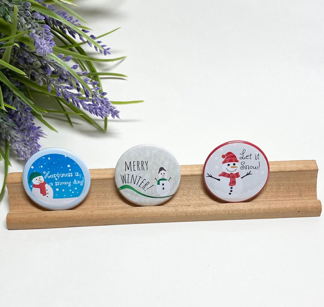 Snowmen Magnets, Winter Magnet Set, Set of Three Snowmen Magnets ...